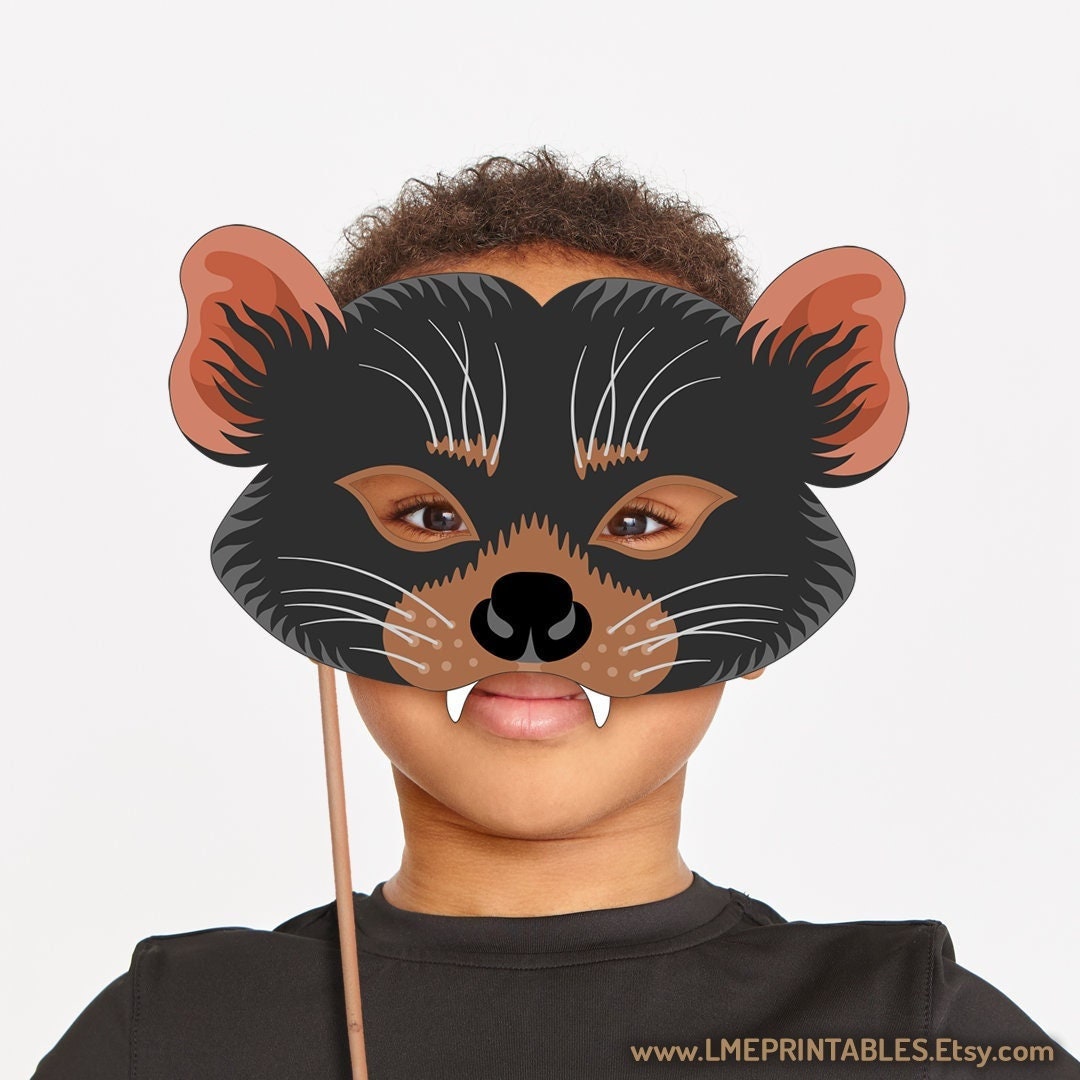 Tasmanian Devil Mask Printable Costume Australia Animal Craft Carnival ...