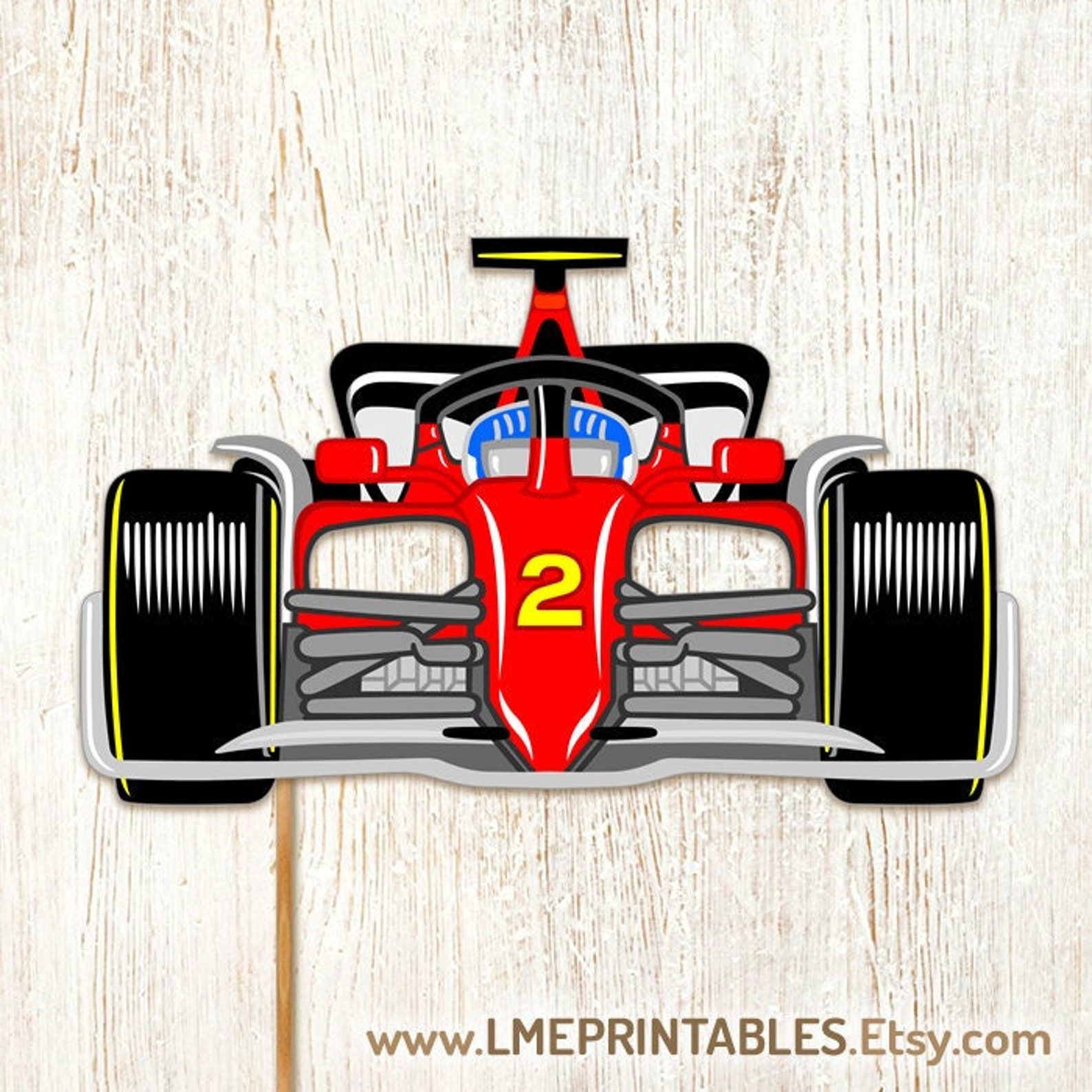 Race Car Mask Printable Formula 1 Costume Birthday Party Favor ...