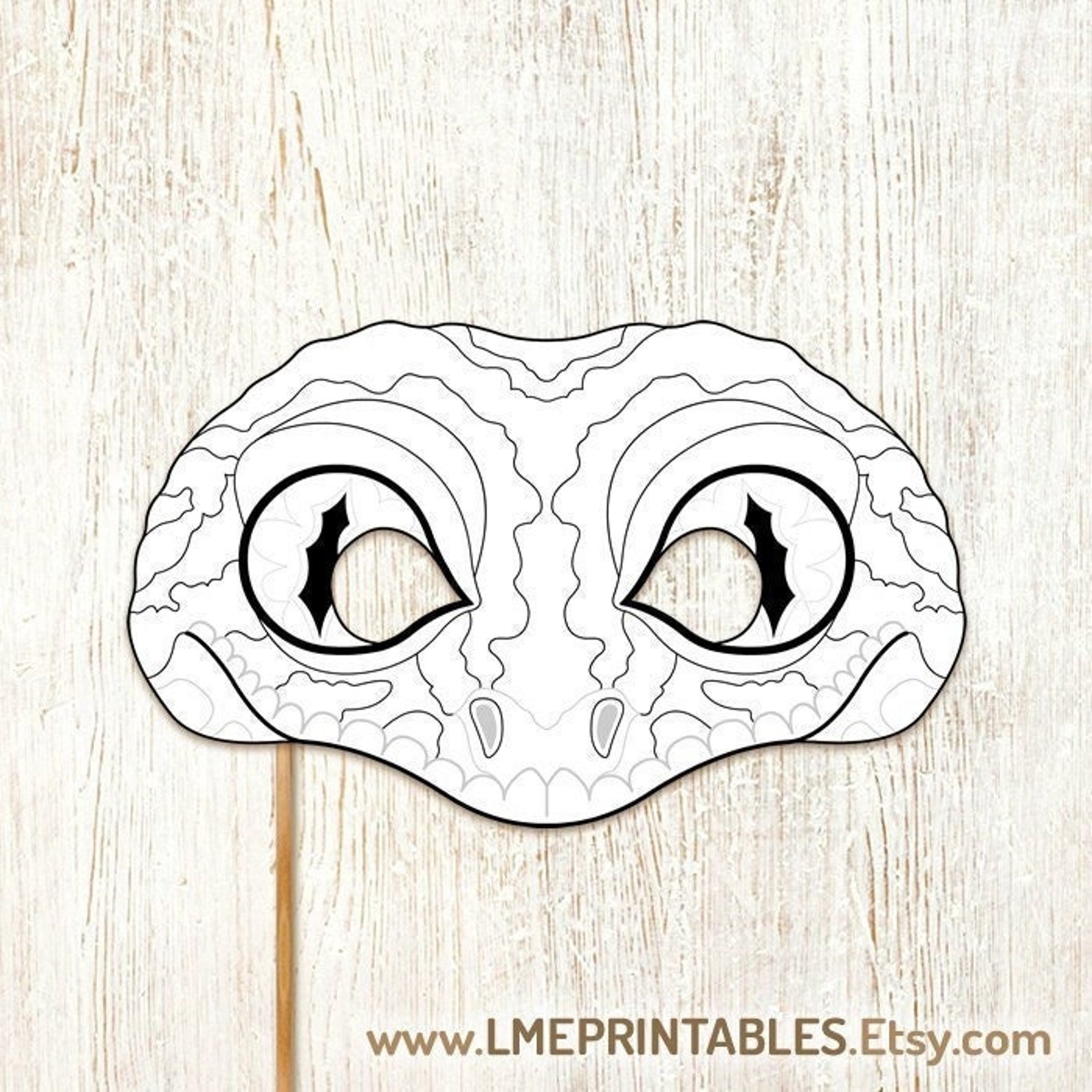 Gecko Coloring Mask Printable Costume Reptile Lizard Halloween Birthday ...