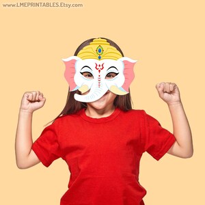 Ganesha Mask Printable Lord God Hindu Costume Ancient India School ...