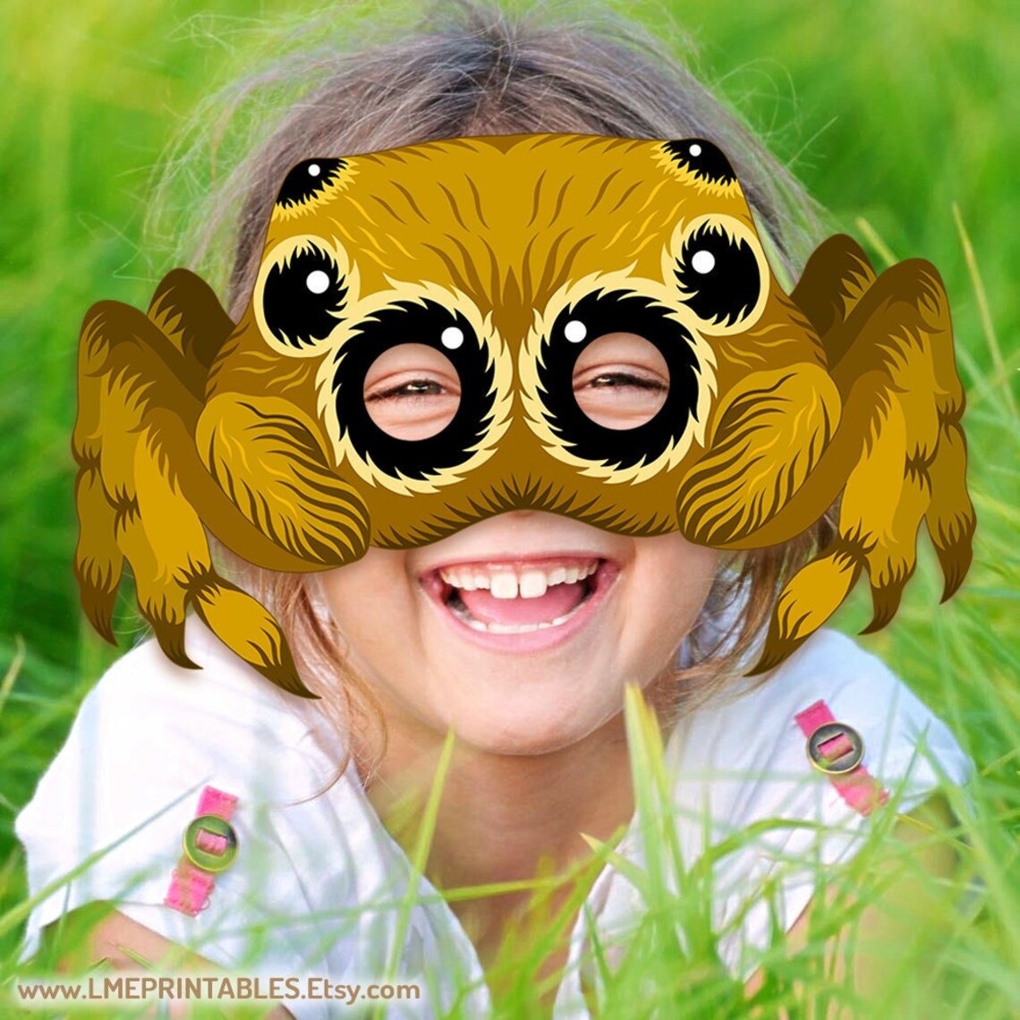 Tarantula Spider Mask Printable Halloween Jumping Bug Animal - Etsy