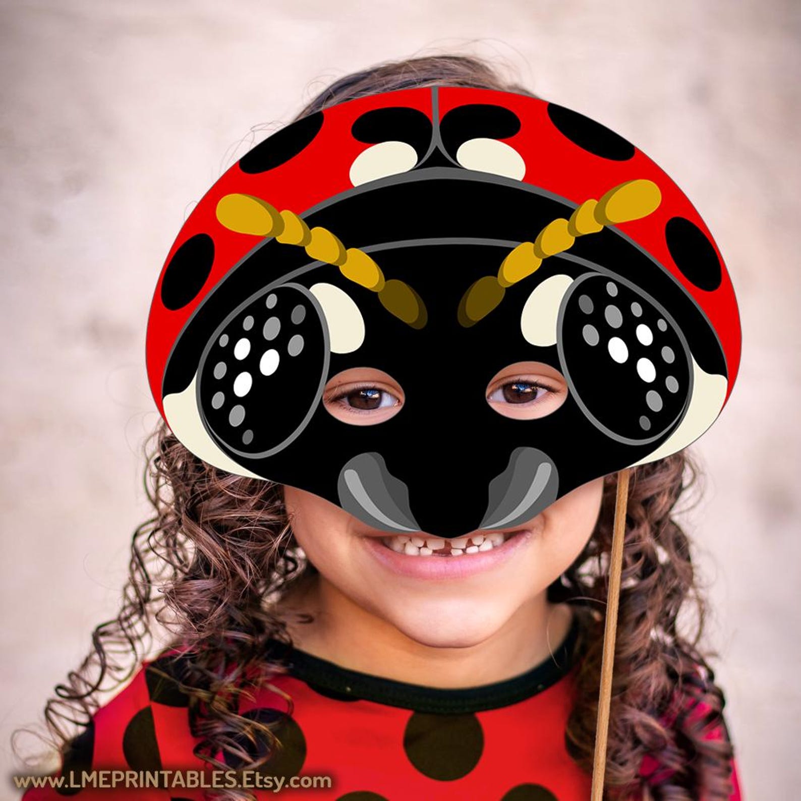 Ladybug Insect Mask Printable Costume Bug Animal School Activity Beetle ...