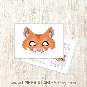 Hamster Mask Printable Costume Animal Cavy Guinea Pig Gerbil Carnival ...