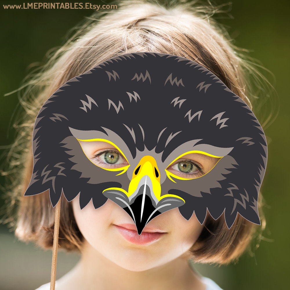 Peregrine Falcon Mask Printable Halloween Costume Animal Bird Prey ...