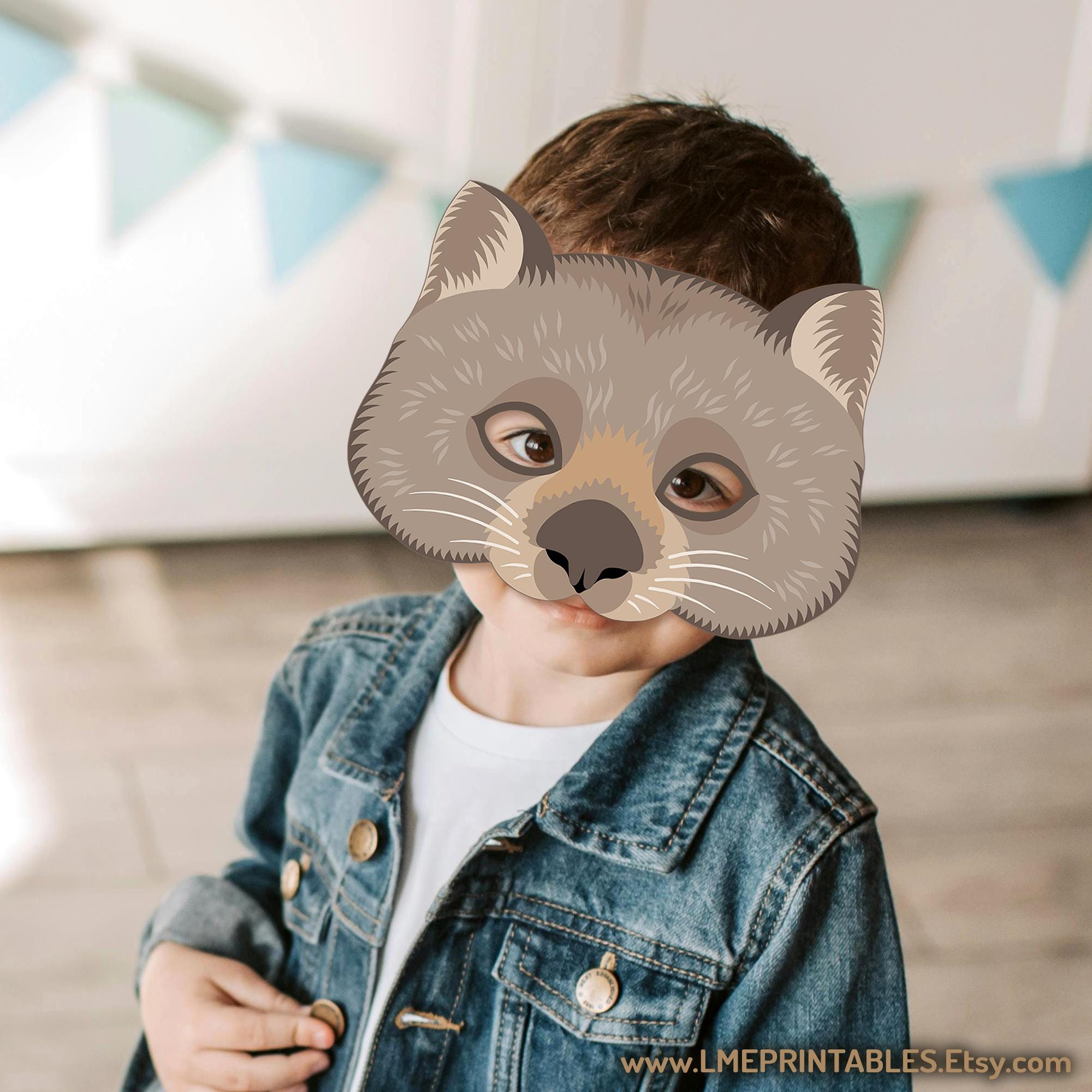 Wombat Mask Printable Halloween Costume Australia Animal Birthday Party ...