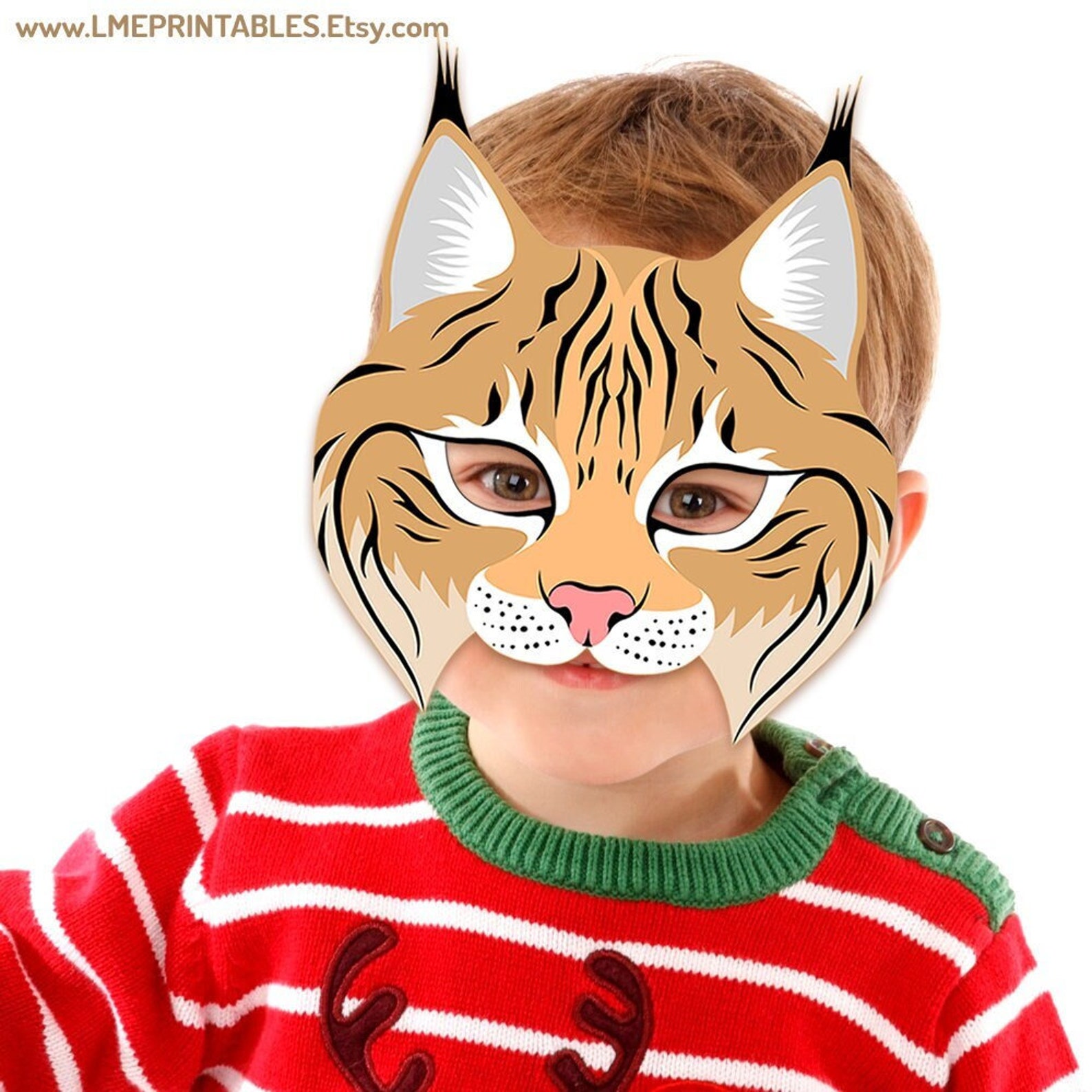 Lynx Mask Printable Animal Masks Childrens PDF Carnival | Etsy