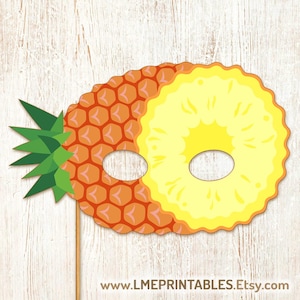 Pineapple Mask Printable Fruit Tropical Activity School Halloween ...
