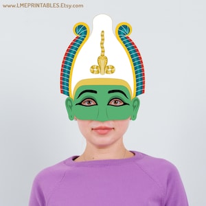 Osiris Mask Printable God Egyptian Costume Atef Crown Ancient Egypt ...