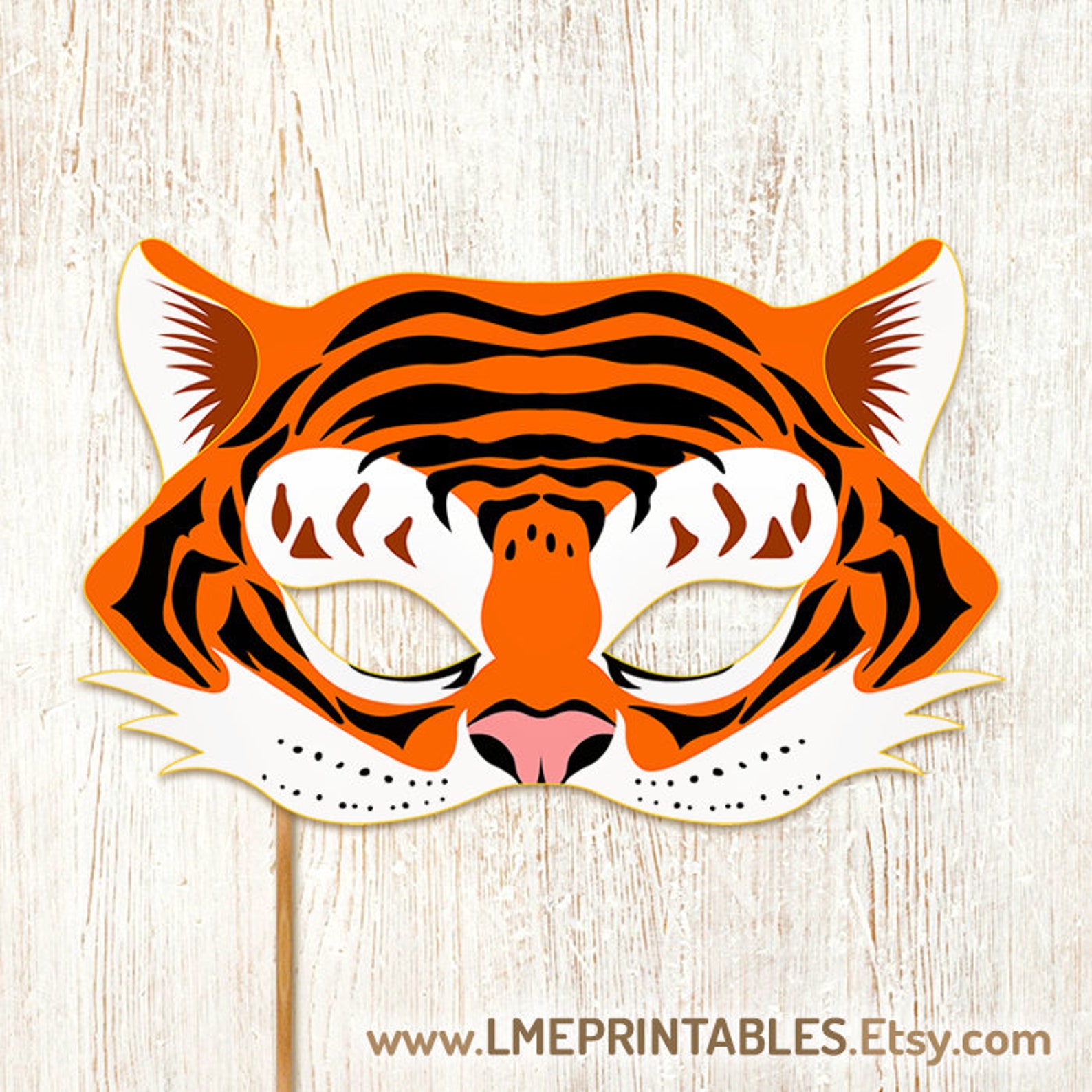Tiger Mask Printable Halloween Costume Animal Masks Childrens - Etsy