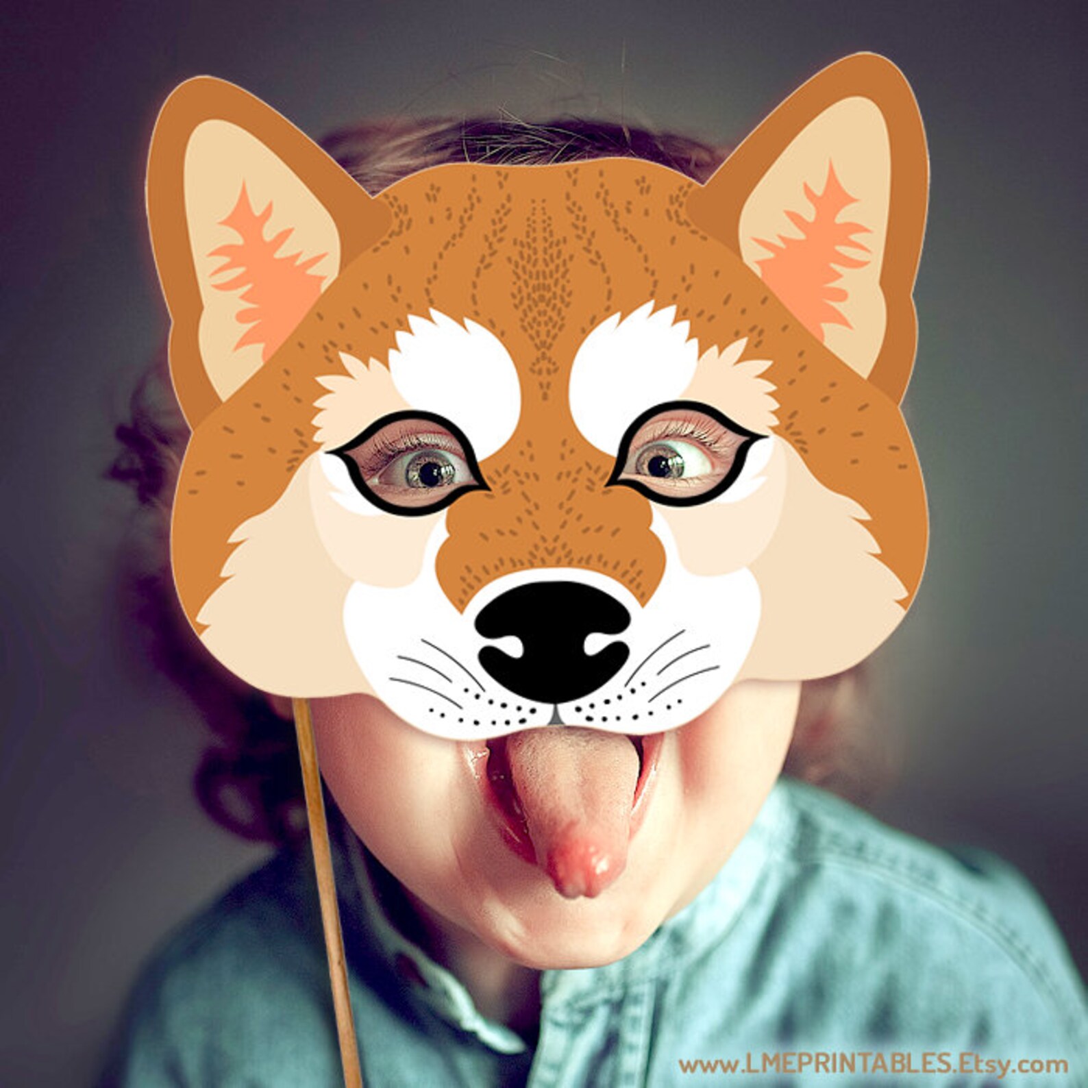 Shiba Inu Dog Mask Printable Halloween Masks Crypto Coin Puppy - Etsy