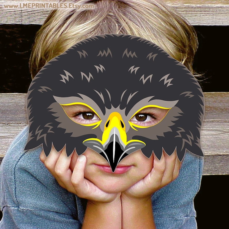 Peregrine Falcon Mask Printable Halloween Costume Animal Bird Prey ...