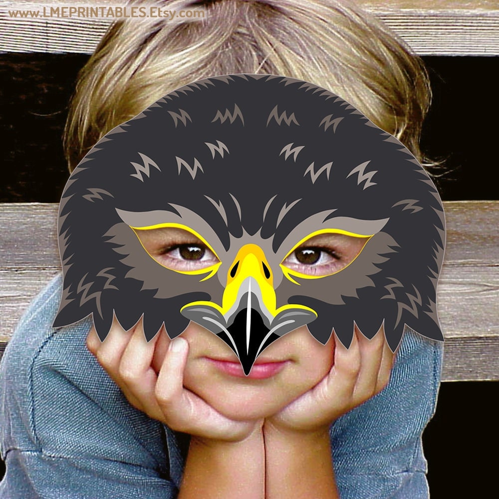 Peregrine Falcon Mask Printable Halloween Costume Animal Bird Prey ...
