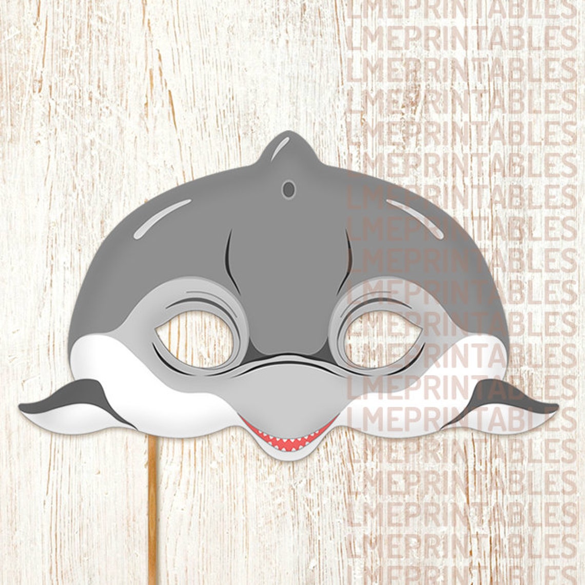 Dolphin Printable Mask Cetacean Pool Party Beach Sea Animals | Etsy