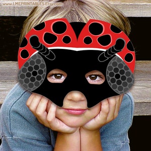 Ladybug Mask Printable Animal Costume School Activity Beetle Bug ...