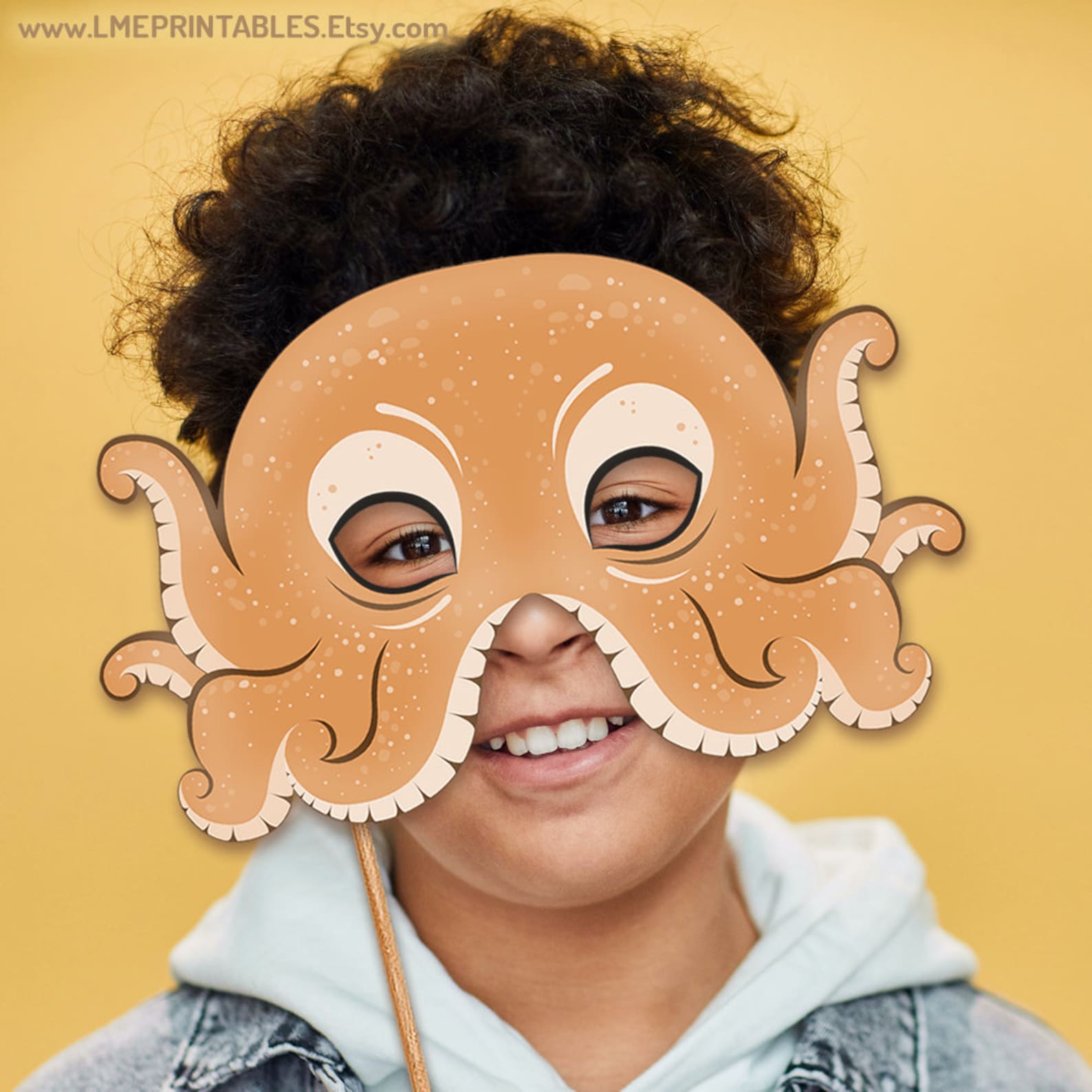 Octopus Printable Mask Halloween Costume Sea Animals Masks - Etsy