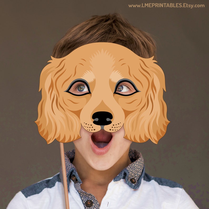Cocker Spaniel Mask Dog Printable Costume Puppy Cute Animal Carnival ...