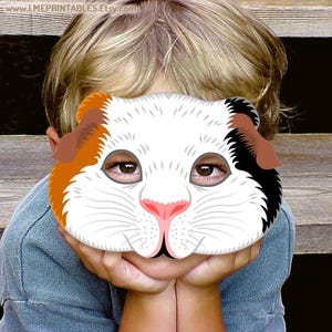 Guinea Pig Mask Printable Halloween Costume Animal Hamster Cavy Mask ...