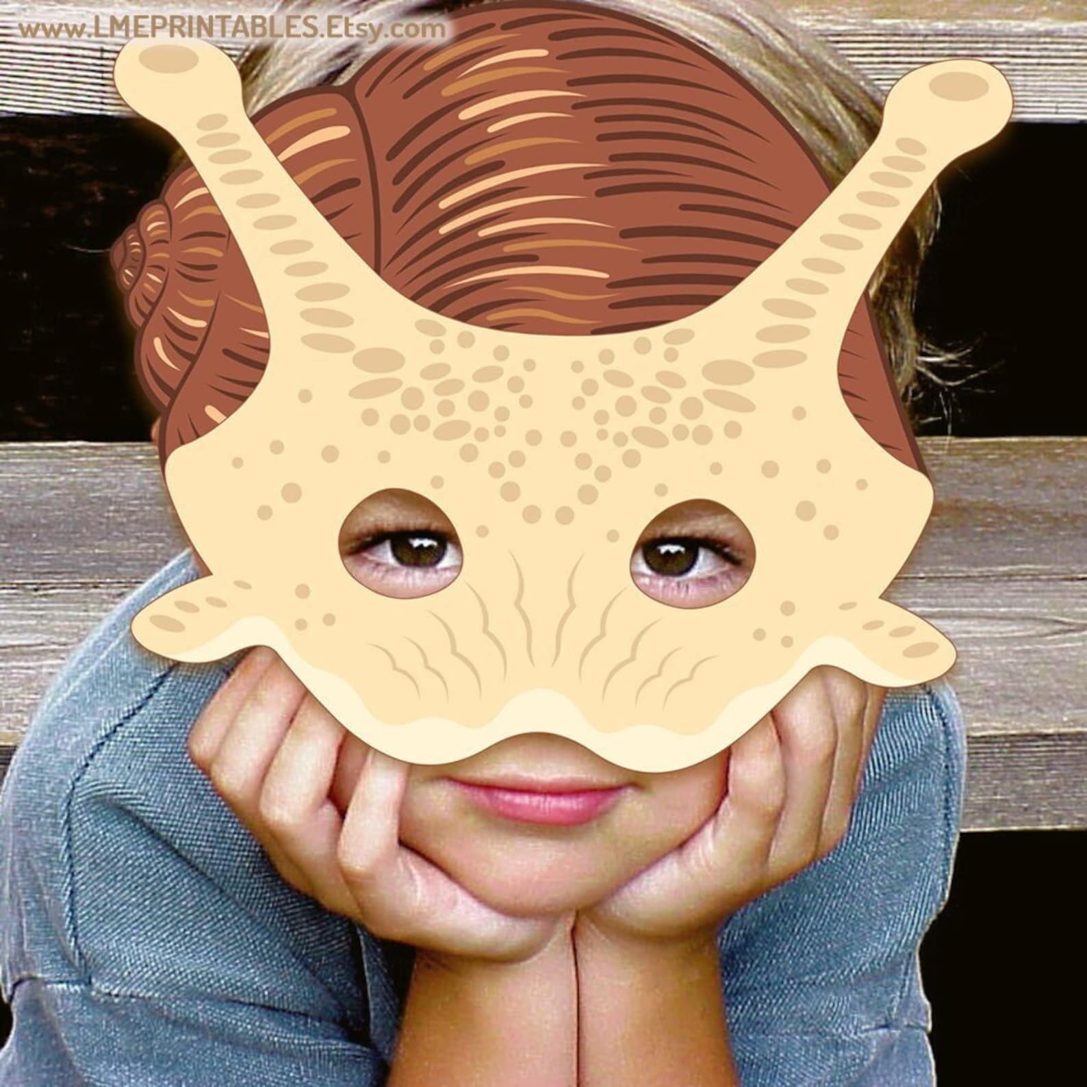 Snail Printable Mask Costume Animal Carnival Shell Party Favor Garden ...