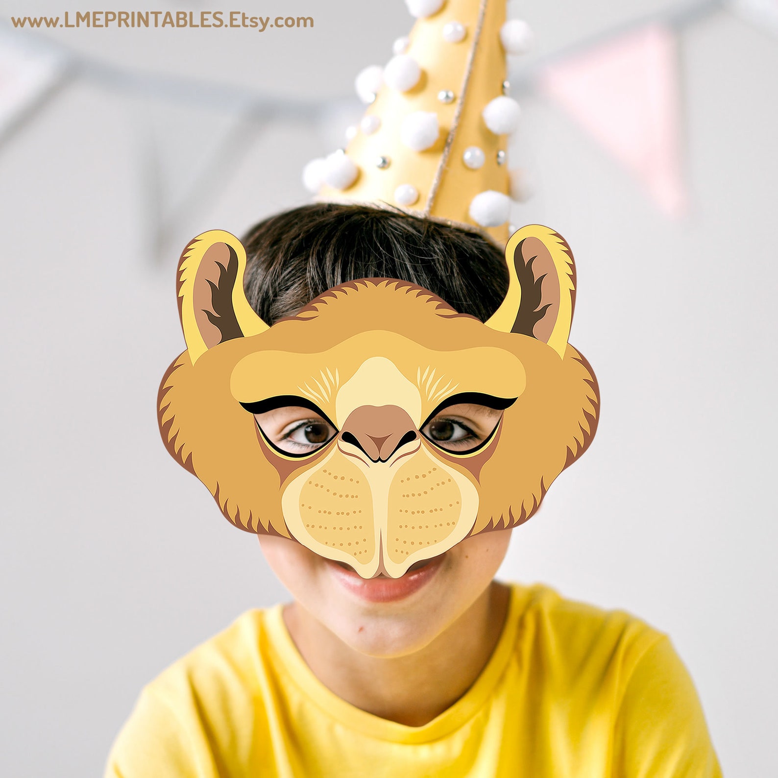 Camel Printable Mask Halloween Costume Safari Egypt Dromedary Animal ...