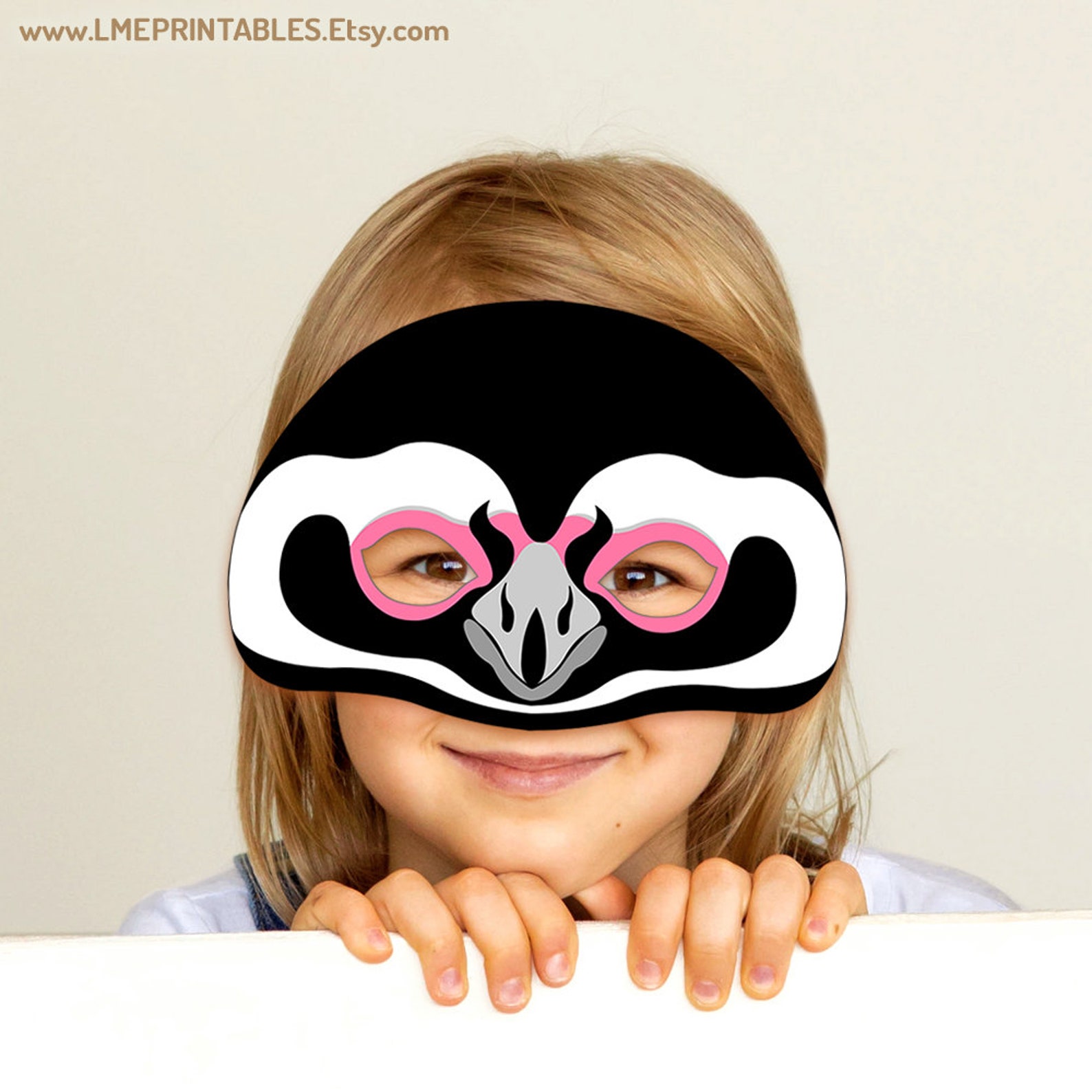 Penguin Mask Printable Halloween Paper Mask Magellanic Bird - Etsy