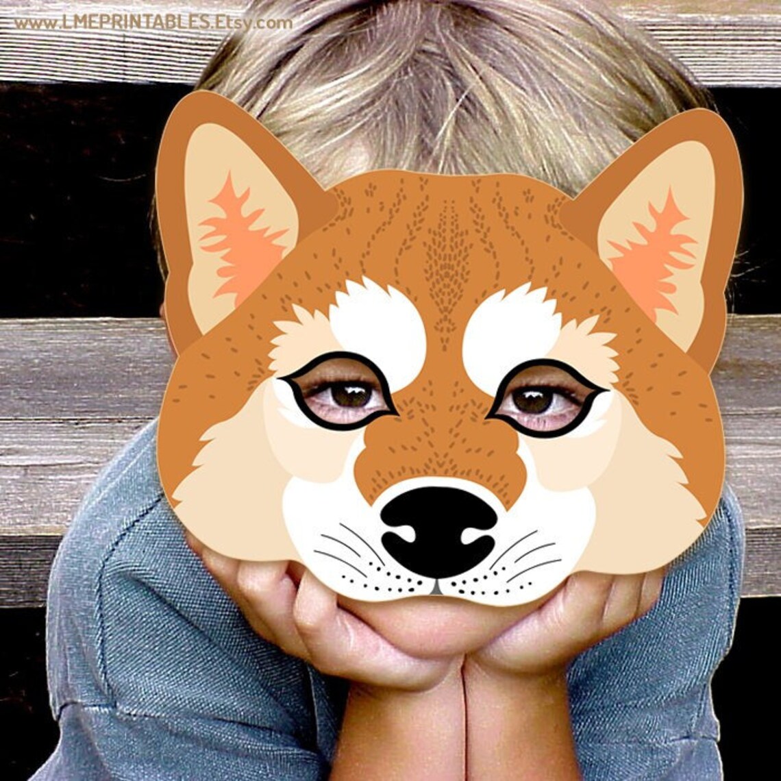 Shiba Inu Dog Mask Printable Halloween Masks Crypto Coin Puppy - Etsy