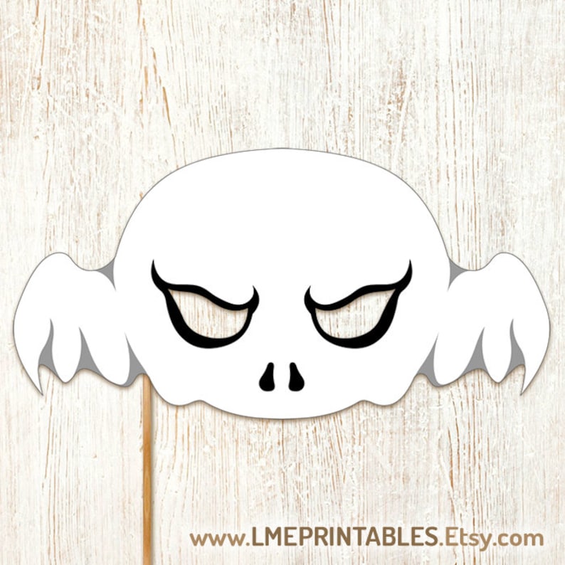 Ghost Skull Mask Printable Halloween Baby Costume Party Boo Paper Craft ...