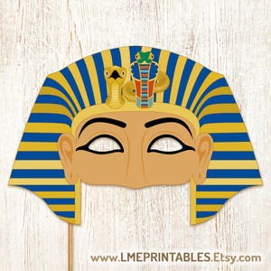 Pharaoh Mask Printable Tutankhamun Egyptian Costume King Ancient Egypt ...