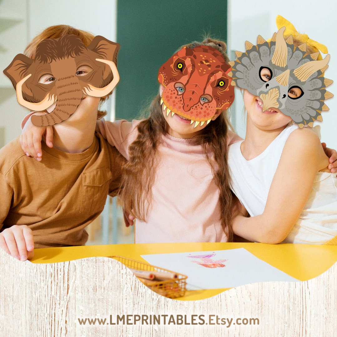 T-rex Mask Printable Dinosaur Halloween Costume Animal - Etsy