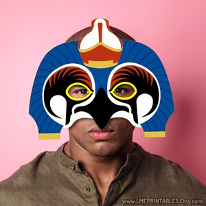 Horus Mask Printable Egyptian Halloween Costume Ancient Egypt Hawk ...