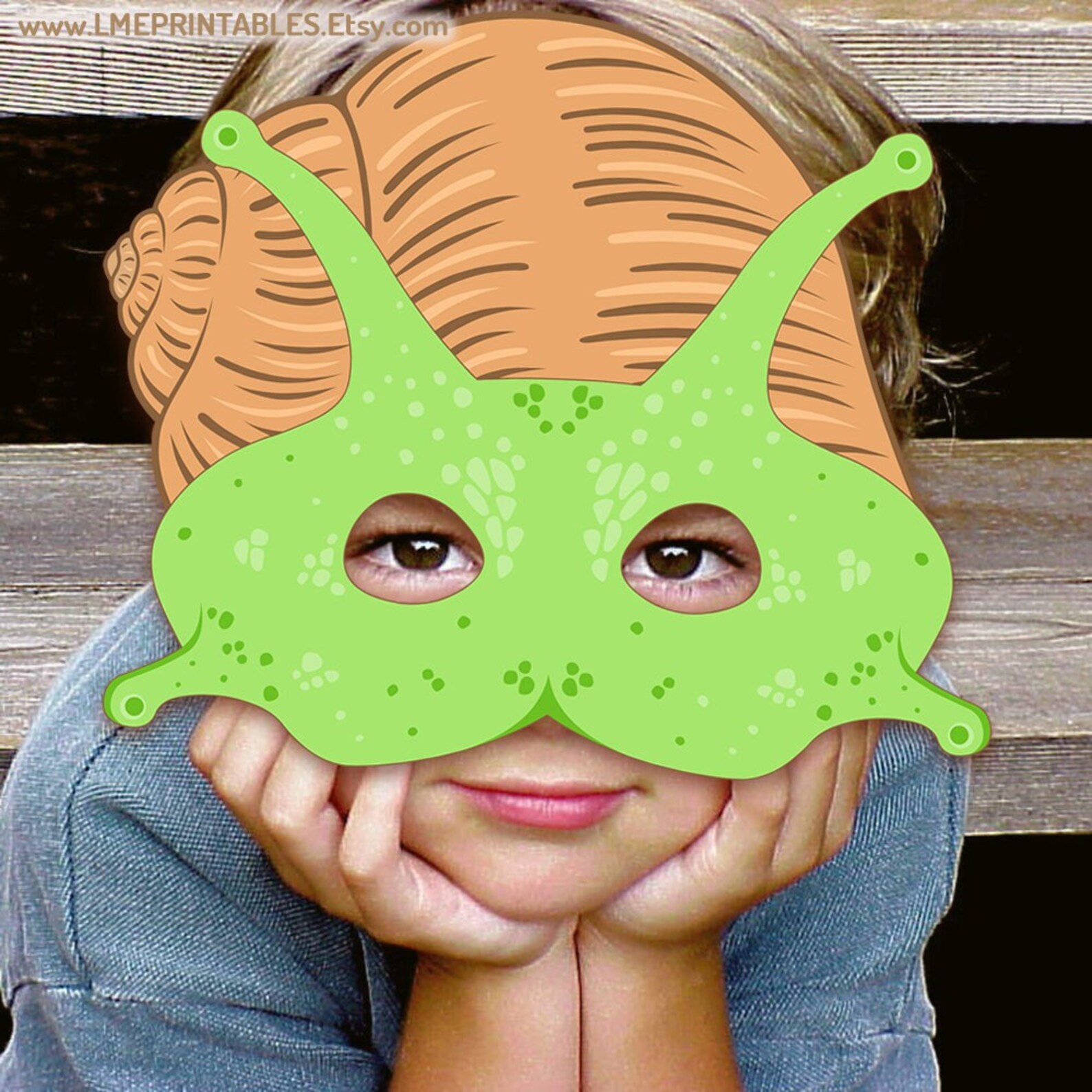 Snail Printable Mask Halloween Costume Animals Shell Masks Party Garden ...