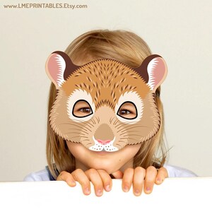 Gerbil Mask Printable Costume Halloween Animal Hamster Guinea Pig Cavy ...