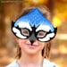 Blue Jay Bird Mask Printable Animal Halloween Costume Paper Craft ...