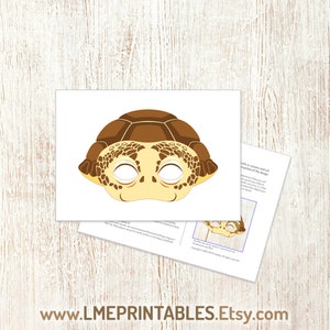 Turtle Printable Mask Sea Tortoise Costume Aquatic Animal Halloween ...
