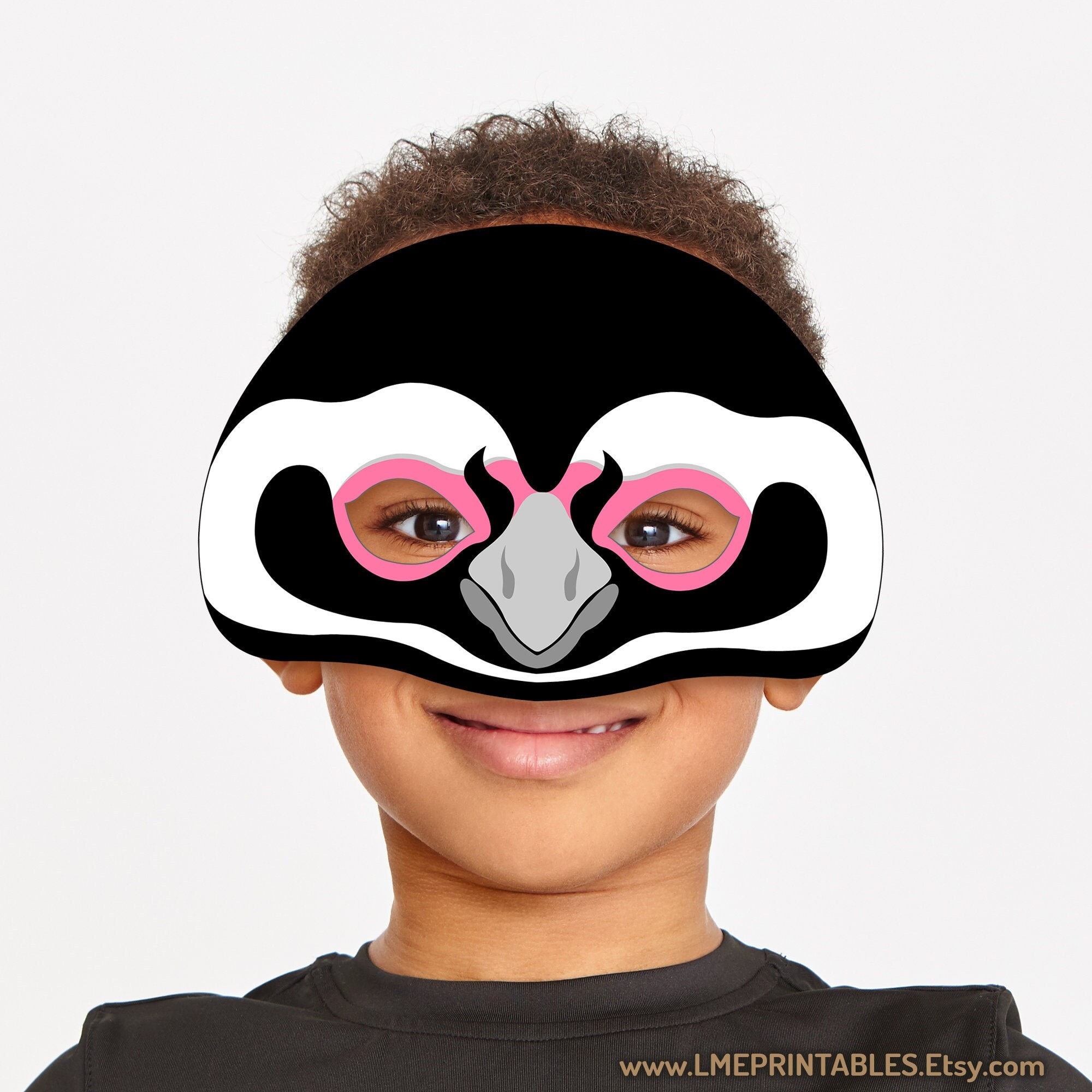 Penguin Mask Printable Halloween Paper Mask Magellanic Bird Costume ...