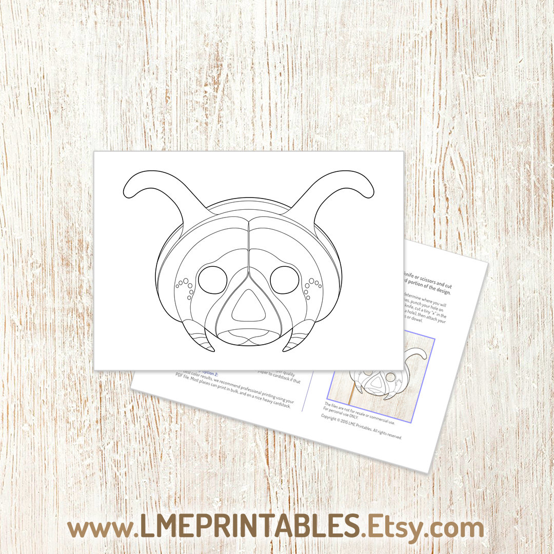Caterpillar Coloring Mask Page Printable Costume Halloween Monarch ...