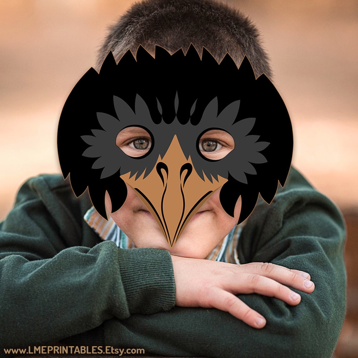 Crow Raven Mask Printable Halloween Costume Blackbird Animal Rook Paper ...