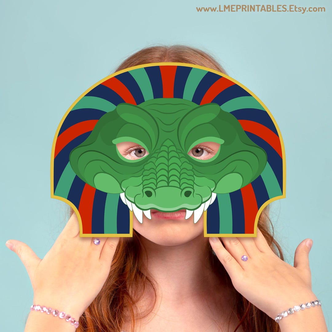 Ammit Mask Printable Egyptian Goddess Crocodile Costume Sobek Ancient ...