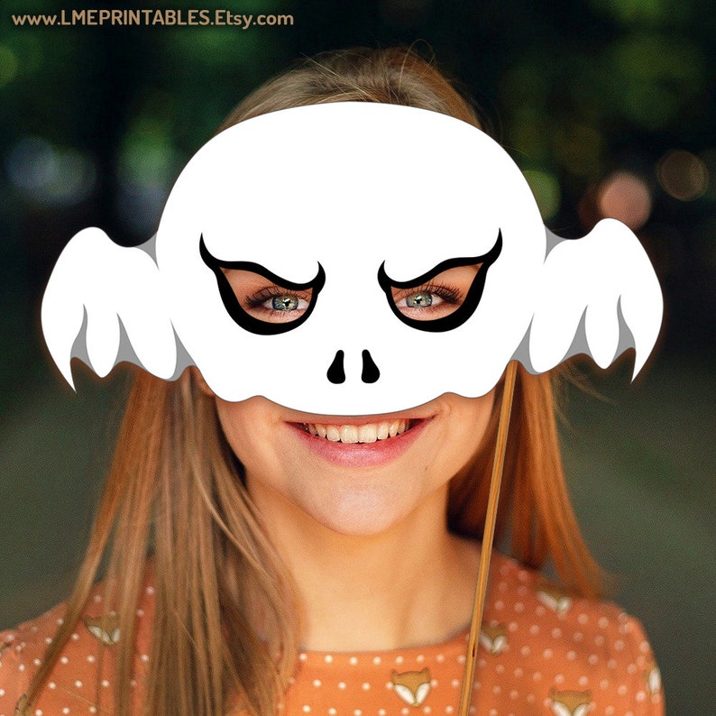 Ghost Skull Mask Printable Halloween Baby Costume Party Boo Skeleton ...