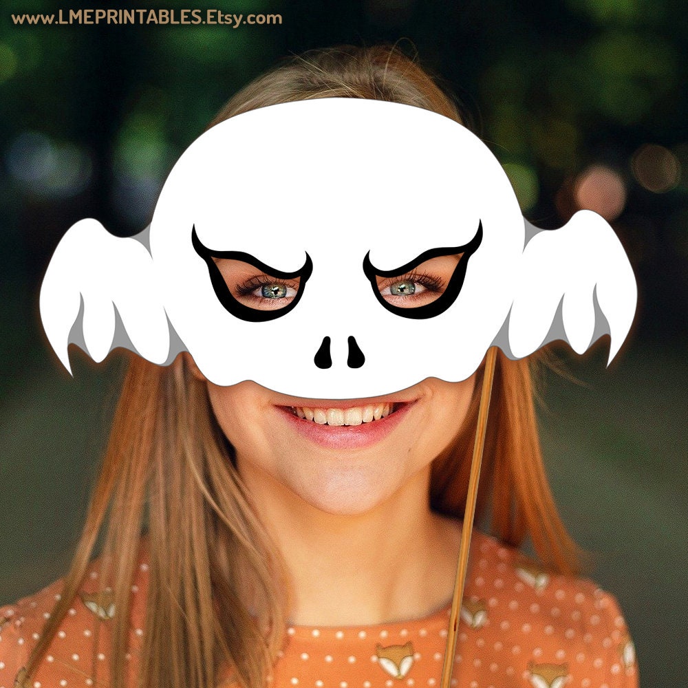 Ghost Skull Mask Printable Halloween Baby Costume Party Boo Paper Craft ...