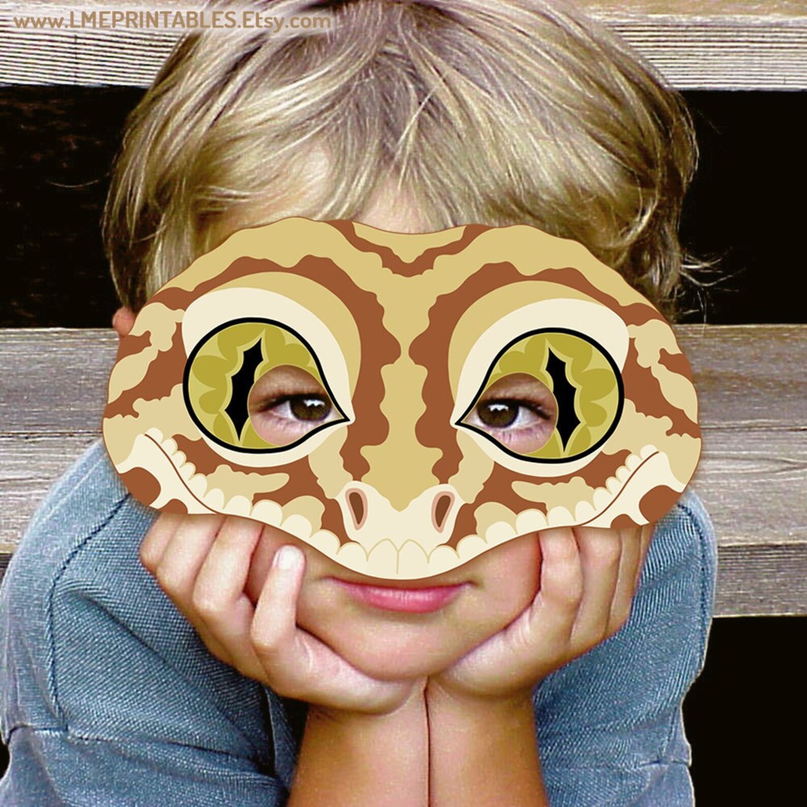 Gecko Printable Mask DIY Halloween Costume Reptile Lizard Animal Masks ...
