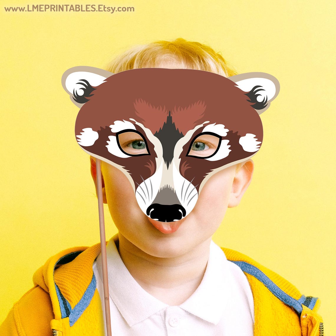 Coati Mask Printable Costume South American Animal Craft Party Favor ...