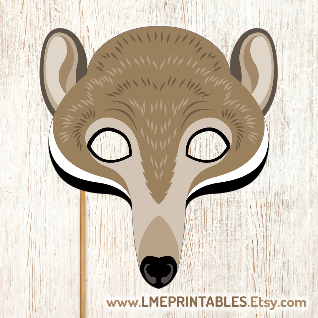 Anteater Mask Printable Costume Animal Carnival Halloween Giant ...