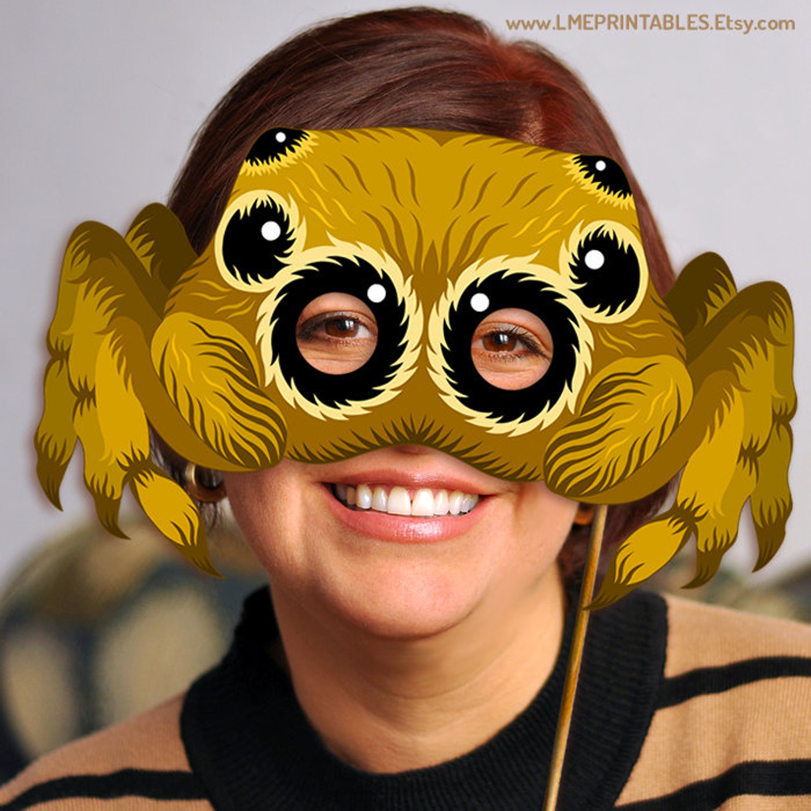 Tarantula Spider Mask Printable Halloween Jumping Bug Animal - Etsy