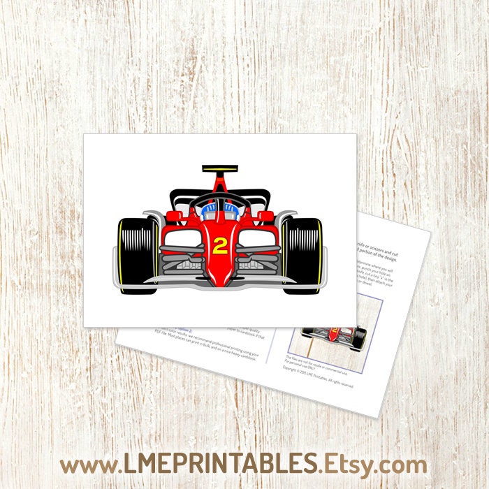 Race Car Mask Printable Formula 1 Costume F1 Birthday Party Carnival ...