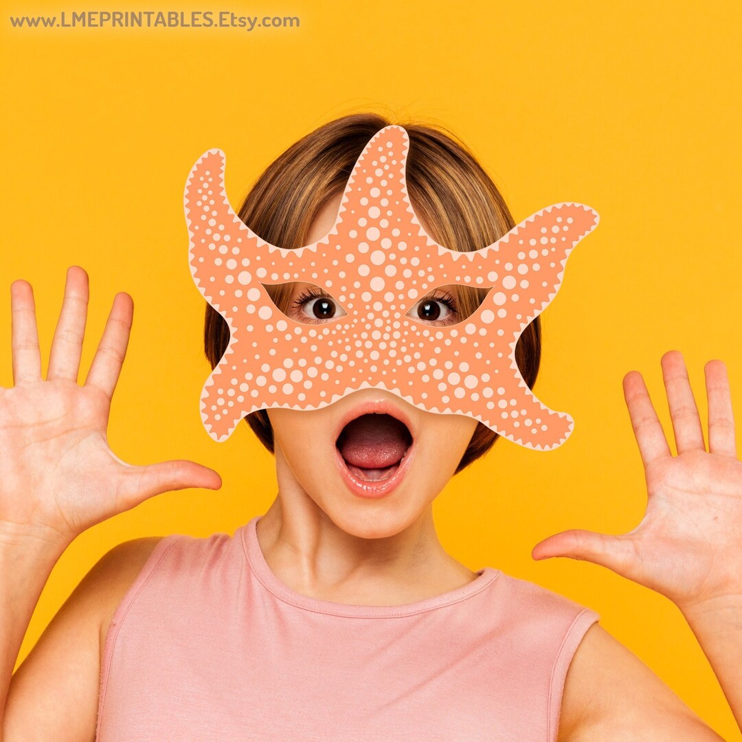 Starfish Printable Mask Carnival Costume Sea Life Monster Animal ...