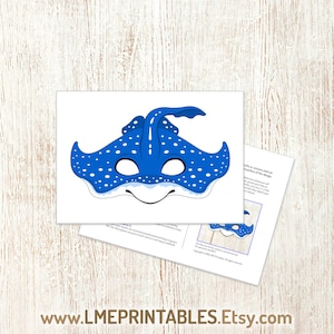 Ray Fish Mask Printable Fish Costume Spotted Eagle Manta Ray Stingray ...