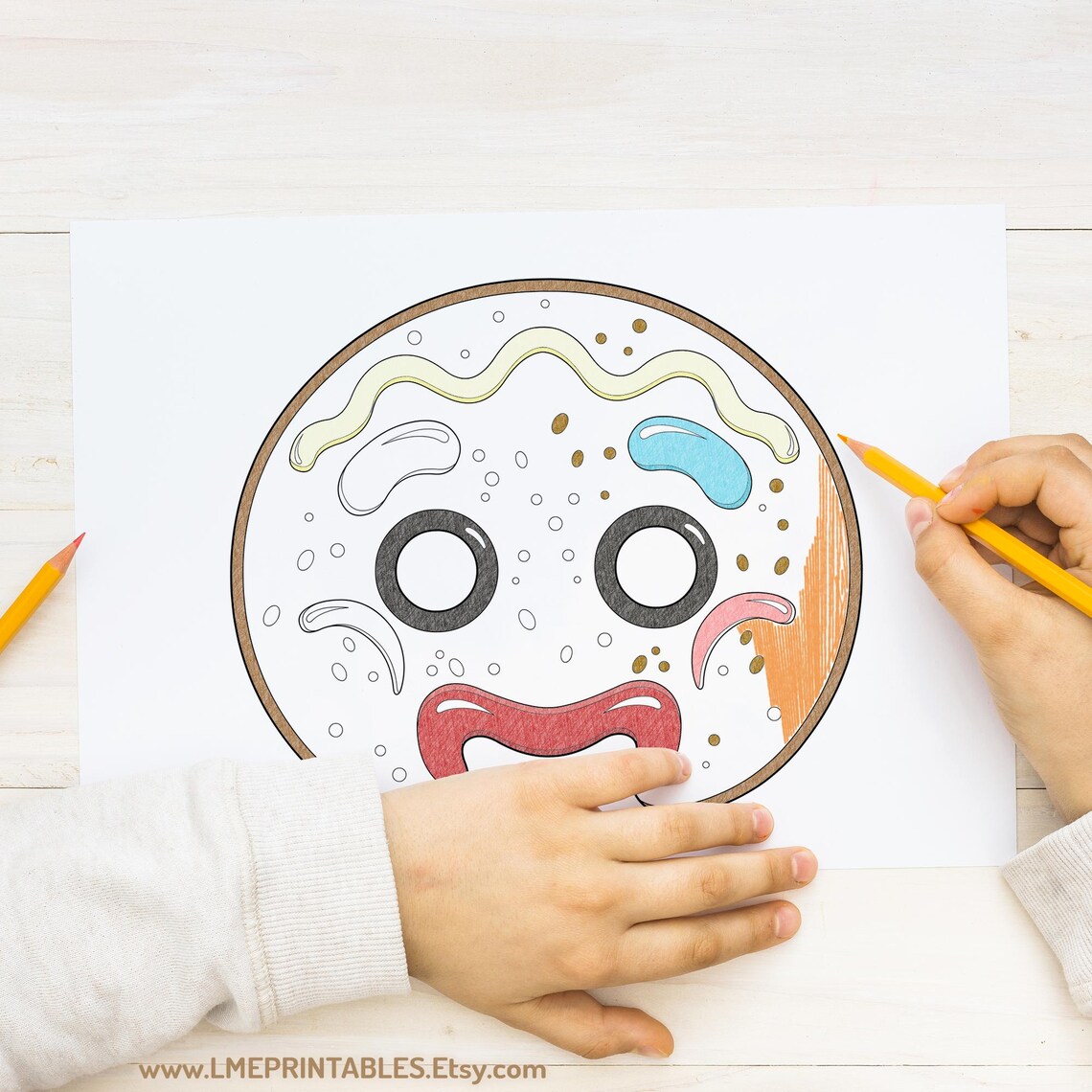Gingerbread Man Coloring Mask Printable Christmas Cookie Costume Party ...