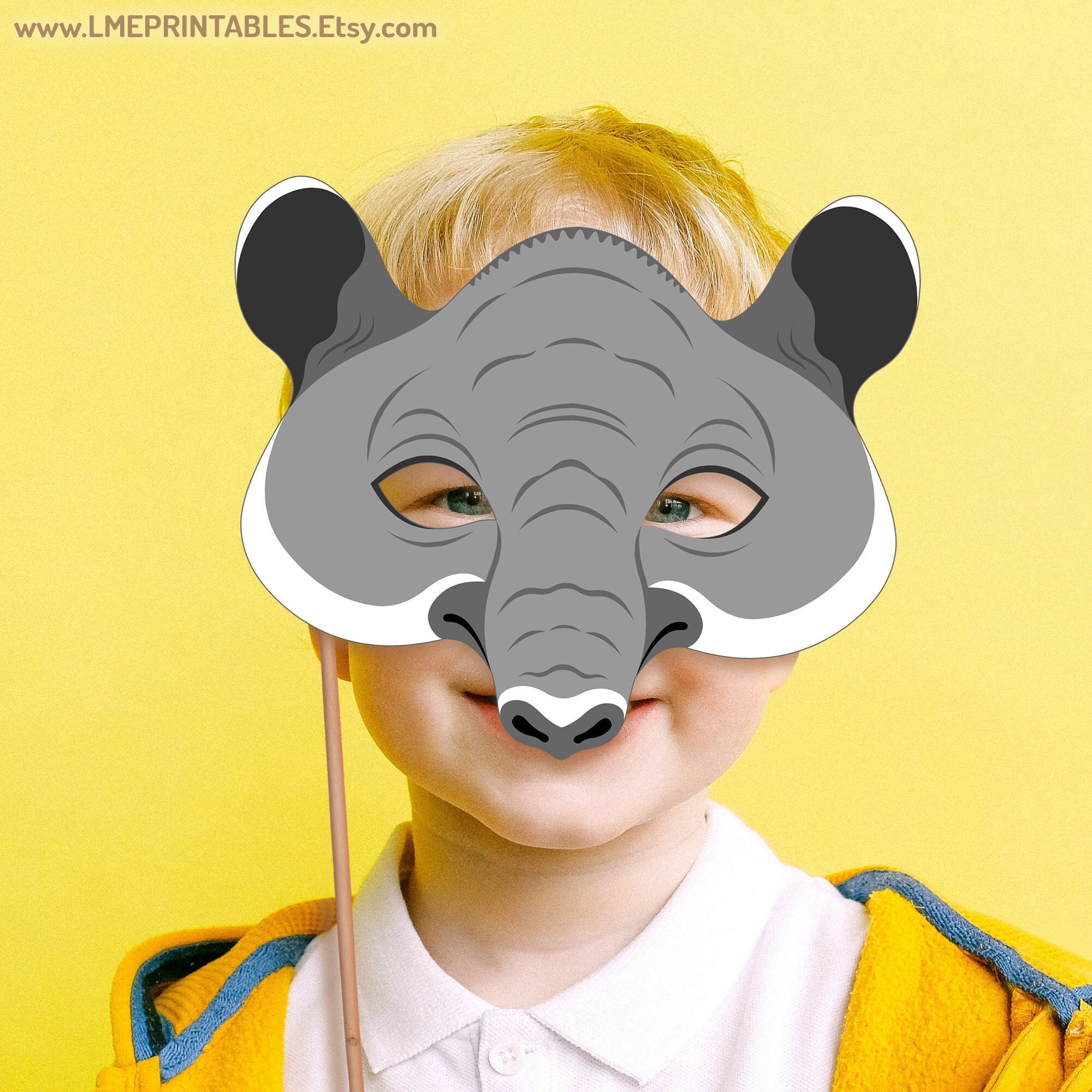 Tapir Mask Printable Costume Animal Carnival Halloween Paper Mask ...