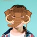 Mammoth Printable Mask Halloween Costume Prehistoric Paper Animal ...