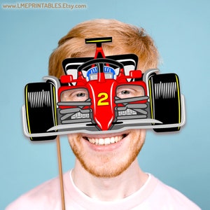 Race Car Mask Printable Formula 1 Costume F1 Birthday Party - Etsy